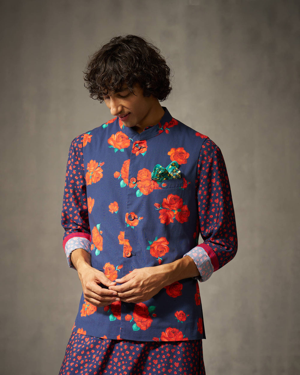 Nehru Jacket - Magenta & Silver Embroidered – Nicobar
