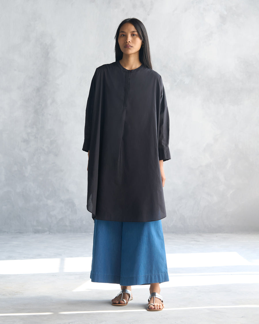 Lazy Sunday Tunic - Navy & Green Printed – Nicobar