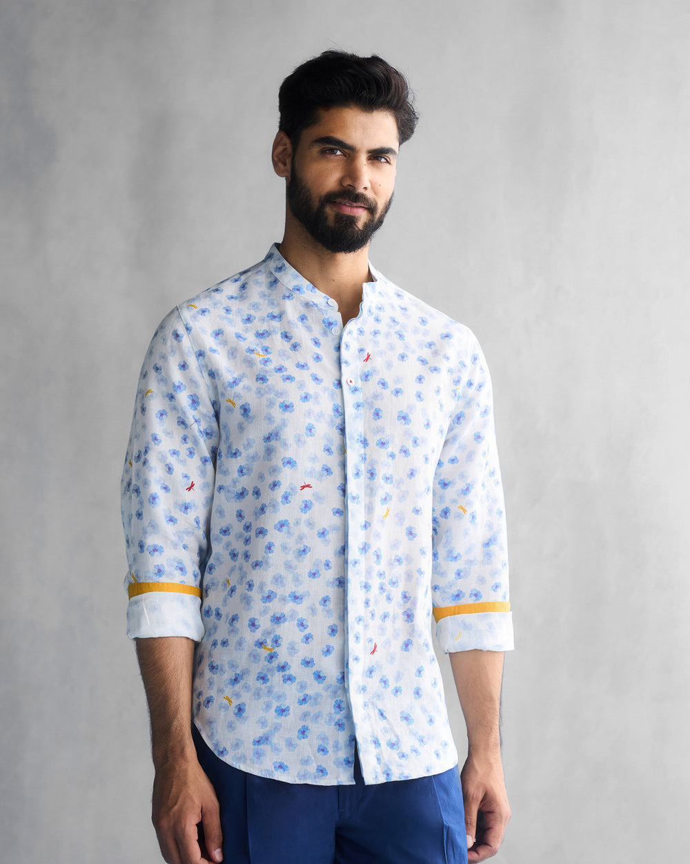 One Button Shirt - Grey Print – Nicobar