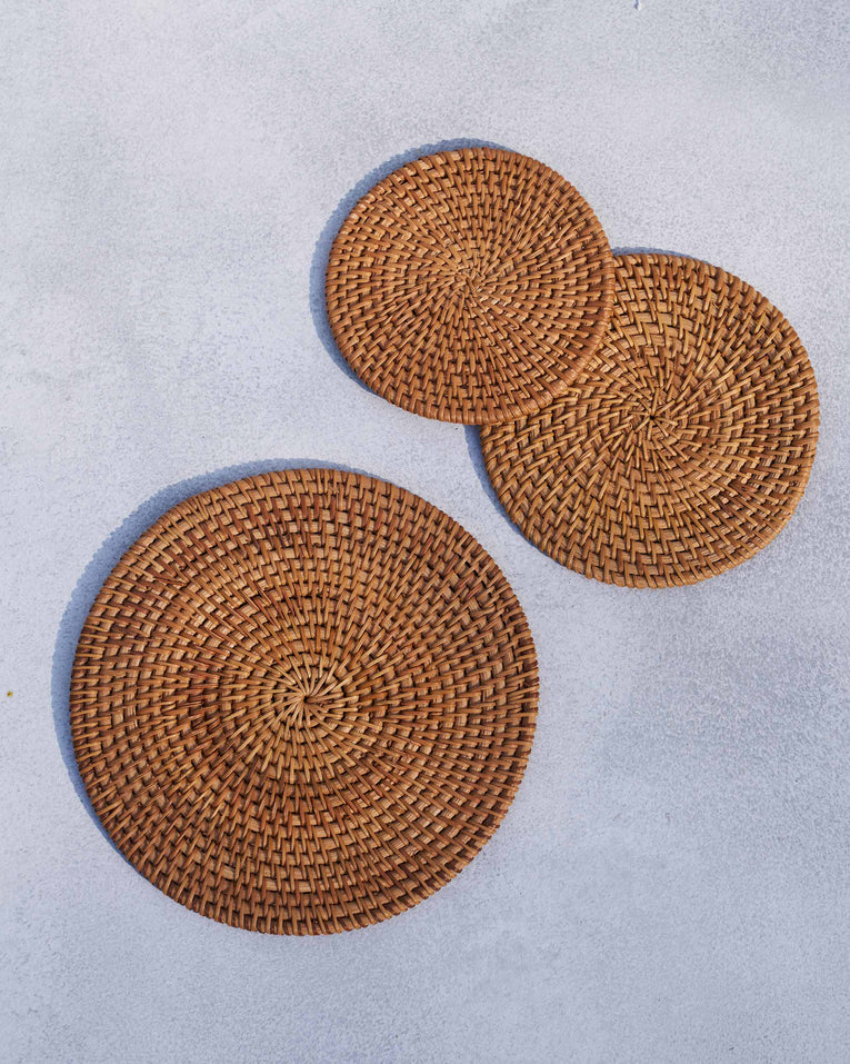 Rattan Trivets (Set of 3) – Nicobar